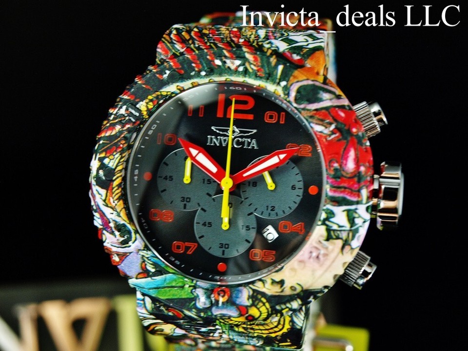 Rare Invicta Men's 52mm GRAND Pro Diver GRAFFITI Chronograph ...
