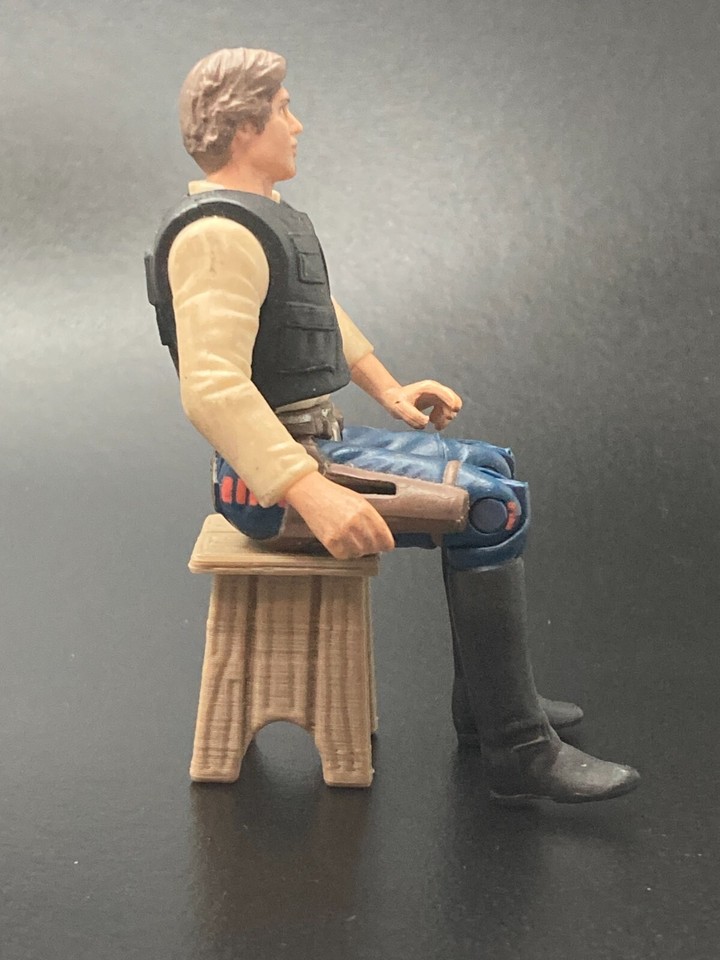 3 CUSTOM MEDIEVAL WOOD STOOL FOR 3.75" STAR WARS GI JOE FIGURE DIORAMA ...