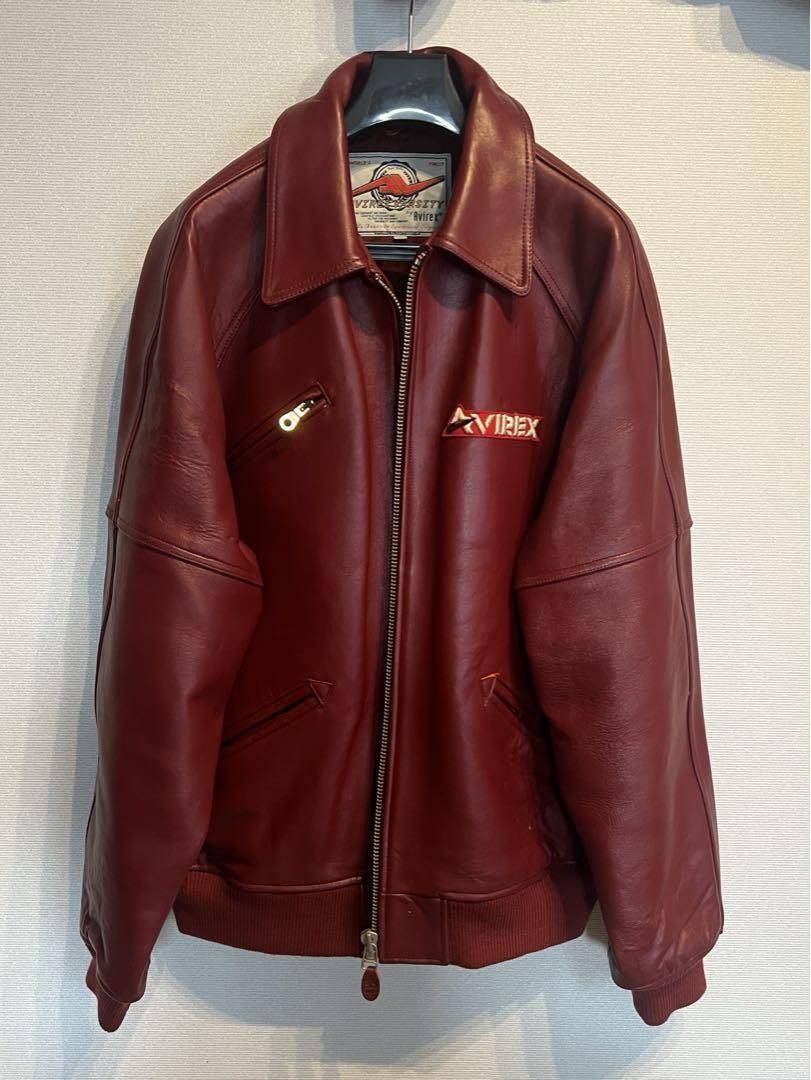 Genuine Leather Avirex Jacket Stadium 2Xl Red | eBay Genuine Leather Avirex Jacket Stadium 2Xl Red | eBay