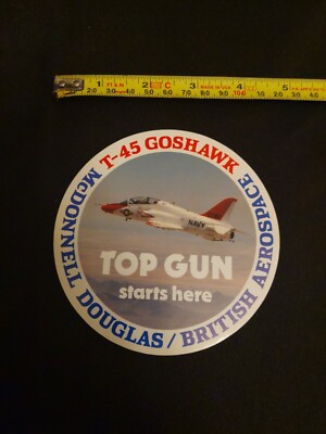 Vintage Militaria Decal Sticker T-45 Goshawk Mcdonell Douglas Aerospace ...
