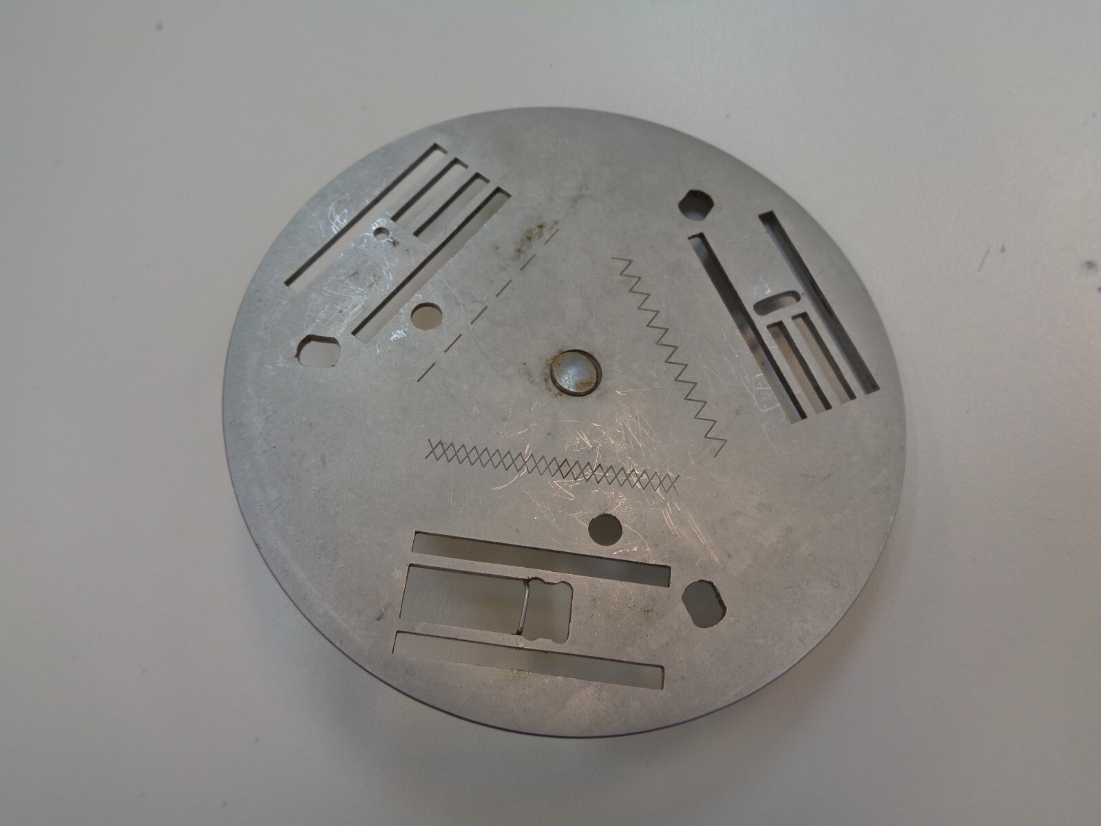 Vintage Necchi 523 Sewing Machine Round Metal Needle Plate Multi use | eBay