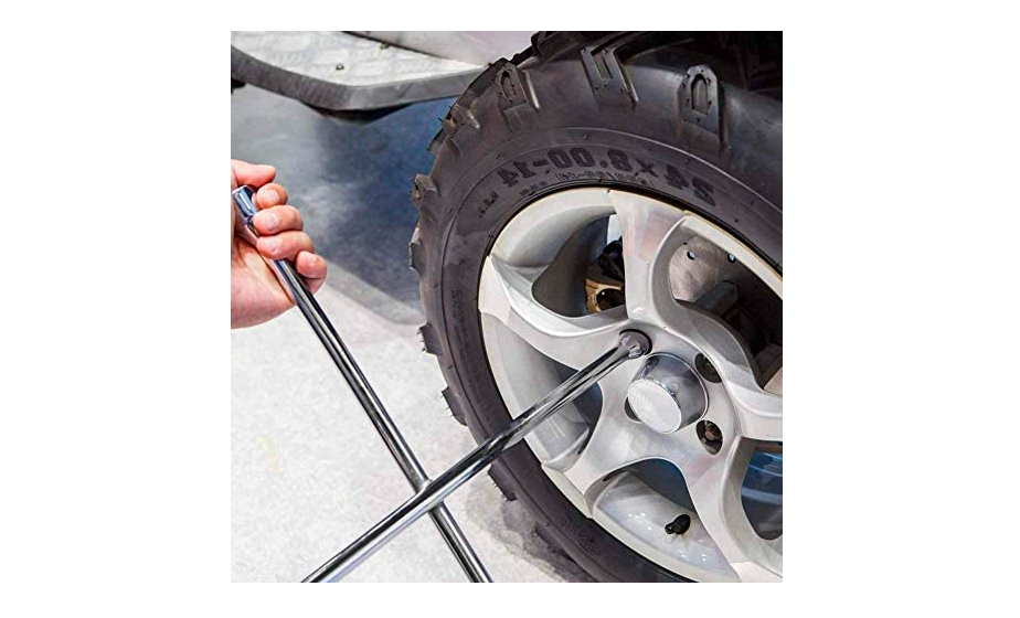 Four Way Tire Iron 4 Way Universal Car Lug Wrench Nut Cross Flat Repair ...