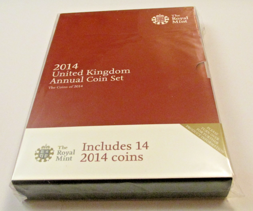 2014 Royal Mint UK Annual Bunc Coin Set with Case/Folder & COA QEII ...