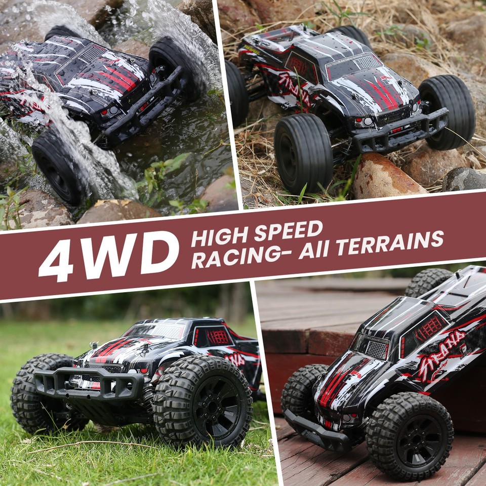 DEERC 9200E Large 1:10 RC Car 48KM/H 4WD All Terrain Monster Truck Toy ...