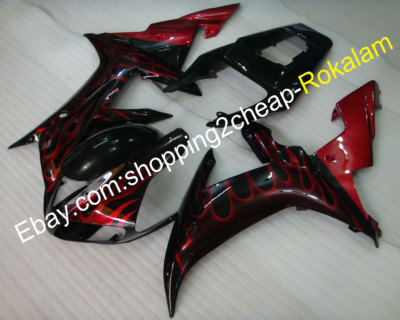 For Yamaha Yzf R1 2002 2003 Yzf-R1 02 Red Flame Aftermarket Motorcycle ...