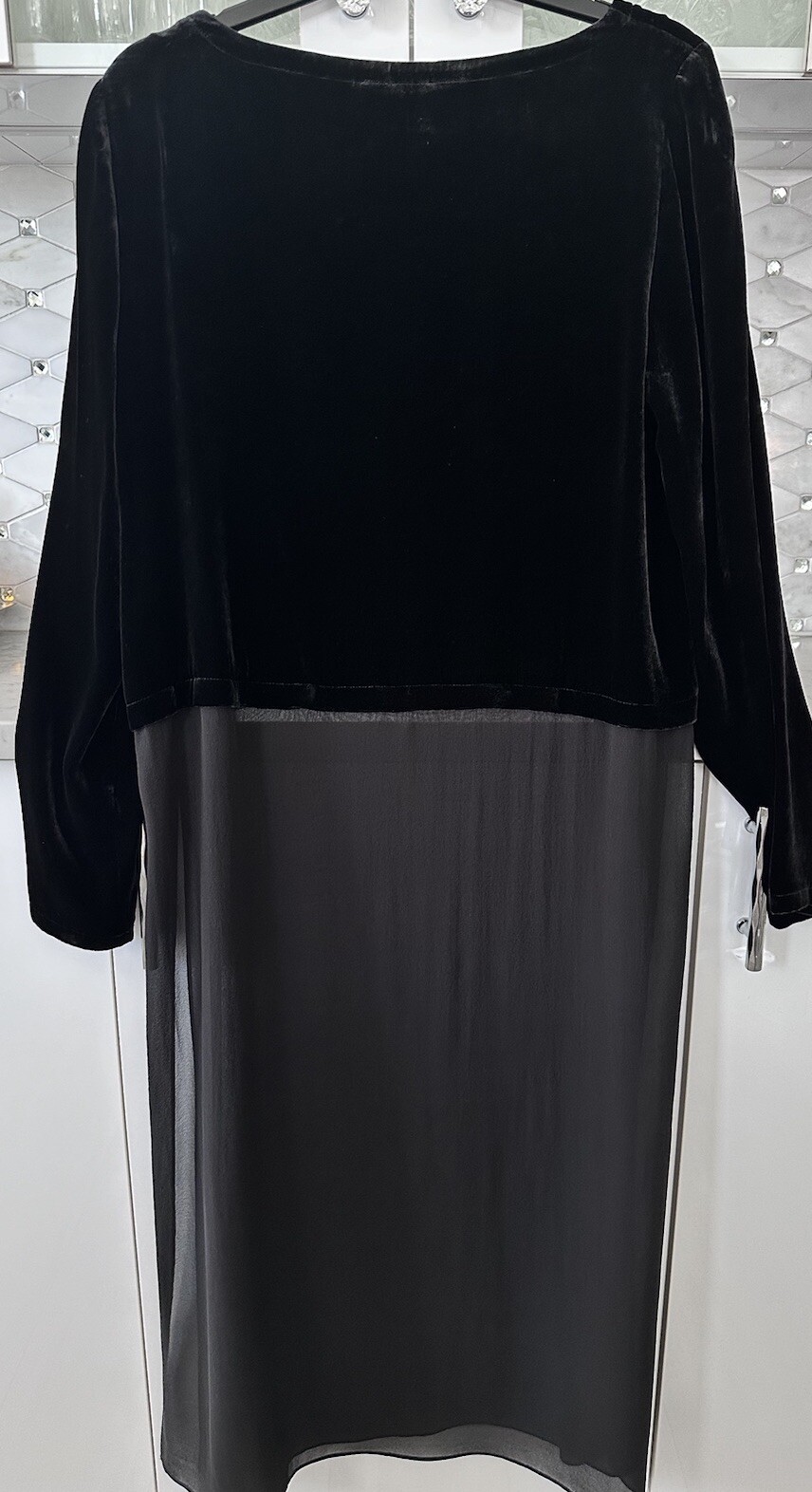 Eileen Fisher Womens Tunic Two Parts Dress Black Pure Silk Long Sleeve ...