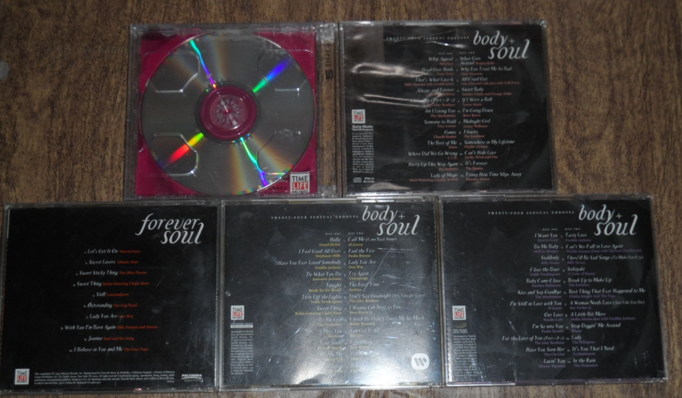 Time Life Body & Soul 5 CD Lot Smooth Jams FOREVER SOUL Night Moods NO ...