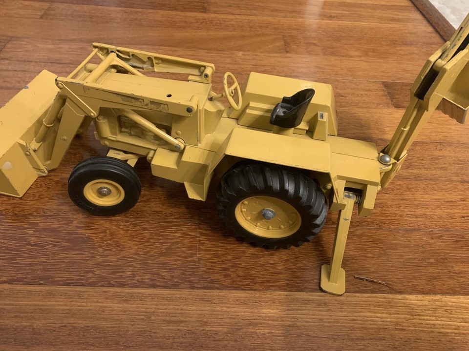 Vintage ERTL Ford 755A Backhoe Loader 1/12 Diecast Metal Tractor Farm ...
