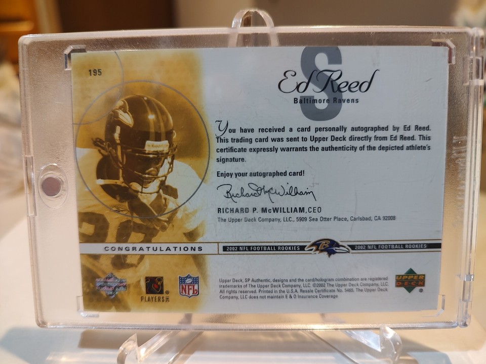2002 Rd Reed UD SP Authentic Autographed RC #195 1022|1150 HOF | eBay