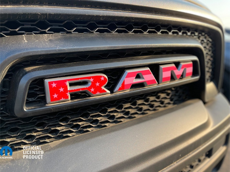 19 20 21 RAM WARLOCK CLASSIC GRILL front emblem OVERLAY USA AMERICAN ...