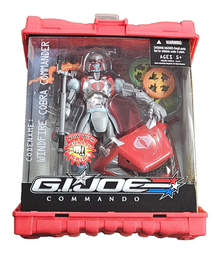 GI Joe WINDFIRE COBRA COMMANDER figure & Chariot Commando classified G ...