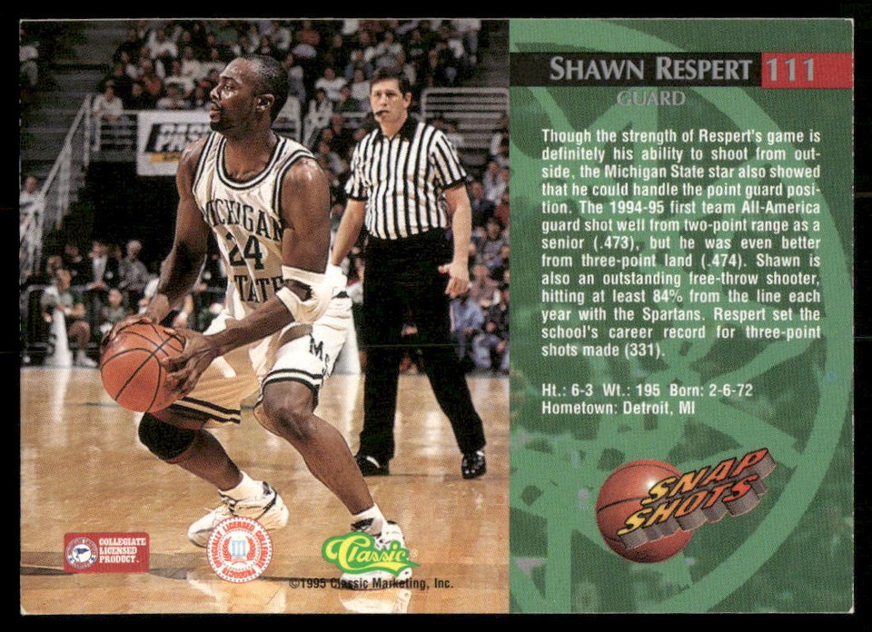 1995 Classic Rookies #111 Shawn Respert Printer's Proof /949 | eBay
