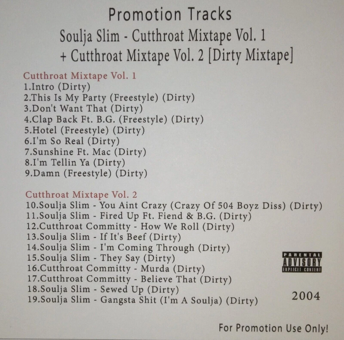 Soulja Slim Mixtape