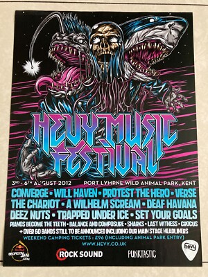 Hevy Music Festival 2012 Tour Advertisement Poster - Kerrang! | eBay UK