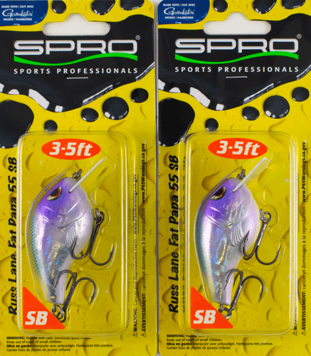 (LOT OF 2) SPRO FAT PAPA 55 SB 1/2OZ SFPSB55NRT NANKO REACTION CN2350 ...