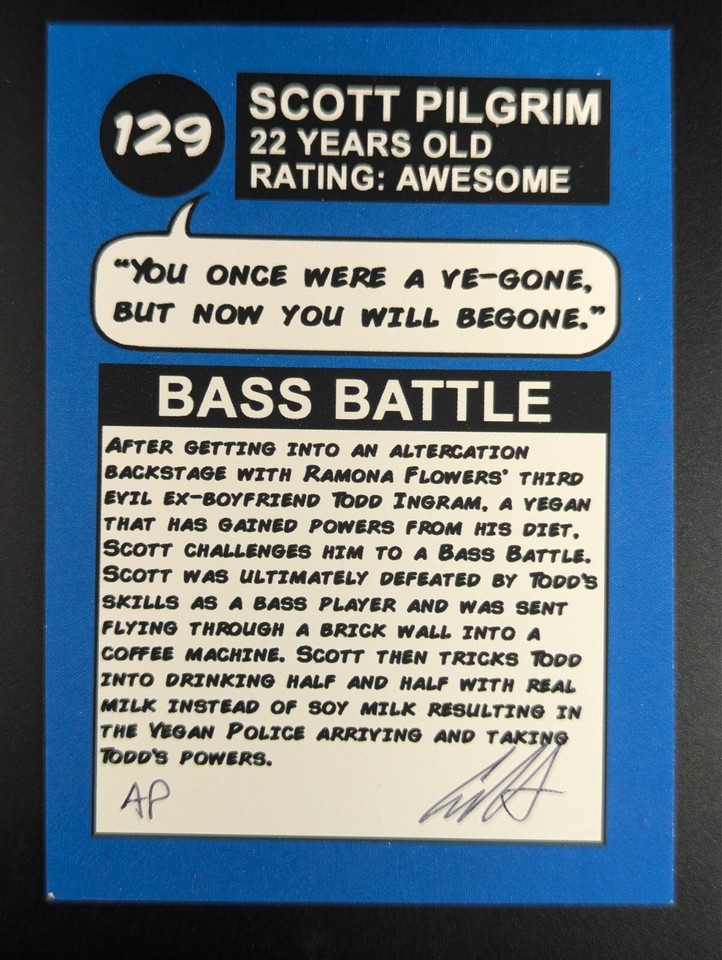 Michael Cera Scott Pilgrim Lenticular Trading Card Signed AP Cuyler ...