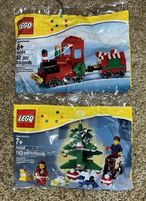 2 Sets - LEGO Seasonal: Decorating the Tree (40058) & Christmas Train ...