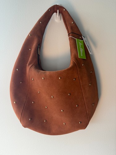 NWT Sam Edelman Bernie Studded Suede Hobo Shoulder Bag Brown Boho ...
