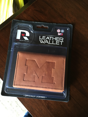 Michigan Wolverines Official NCAA Embossed Trifold Wallet Leather by ...