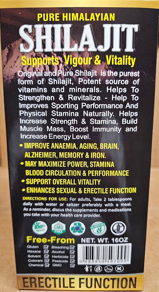 Shilajit Pure Himalayan Organic Tonic 16oz (ORIGINAL) | eBay