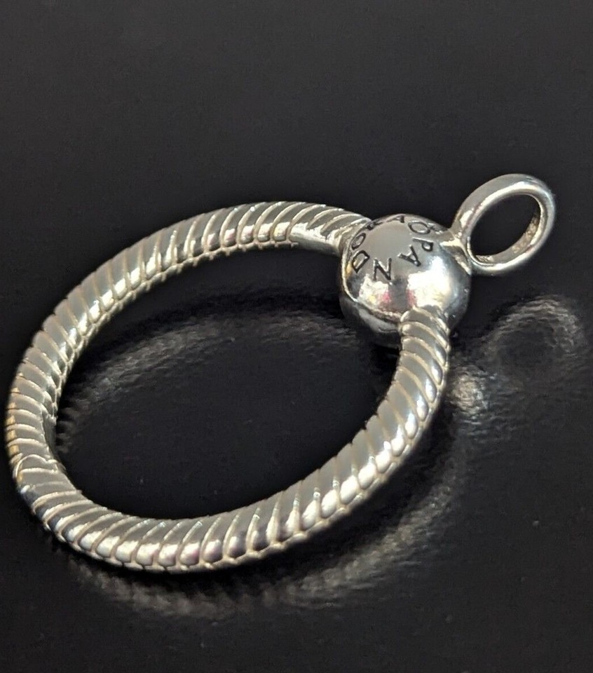 100% Authentic PANDORA 925 Moment O Pendant Charm Holder 398296 398256 ...