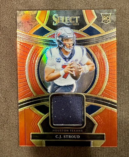 2023 Select CJ Stroud Rookie Swatches Red Prizm #RSW-CST Houston Texans ...