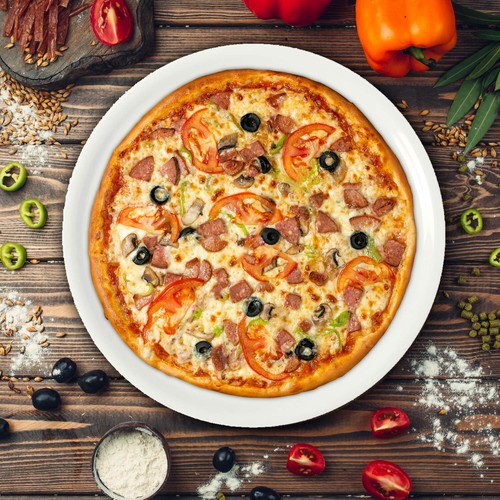 28cm White Large Platter Serving Dish Porcelain Pizza Serving Plate ...