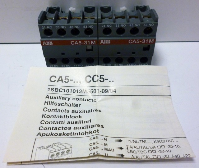 ABB Ca5-31m Auxiliary Contact Block B202 for sale online | eBay