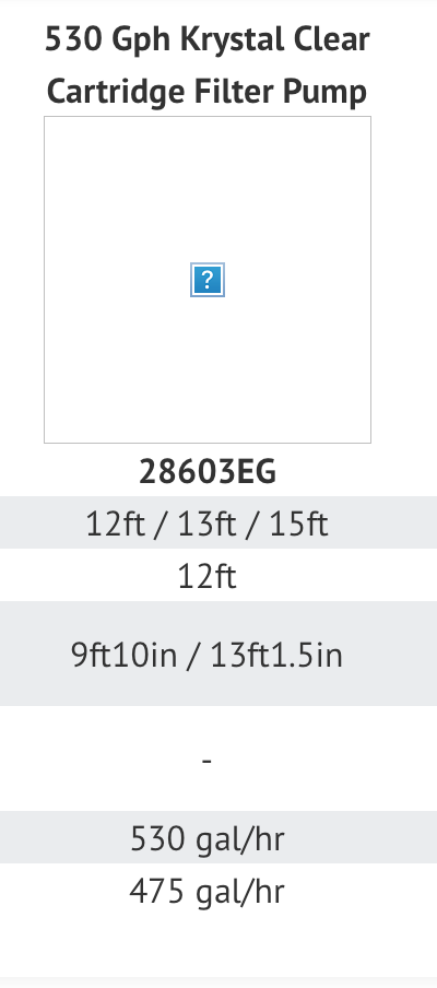 Intex Krystal Clear Filter Pump Model 603 Above Ground Swimming Pool ...