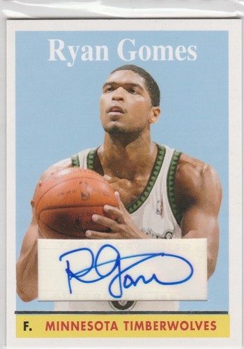 2008-09 Ryan Gomes Auto Signed Topps Minnesota Timberwolves | eBay