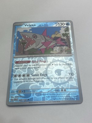 Pokémon Veluza 045/142 Stellar Crown Reverse Holo Uncommon Scarlet And ...