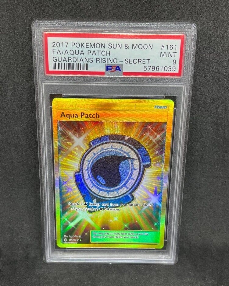 Pokemon SM Guardians Rising Aqua Patch 161/145 Secret Rare Holo Gold Foil PSA 9 | eBay