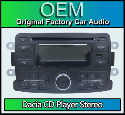 Dacia Duster CD player radio with USB AUX Renault car stereo code AGC ...