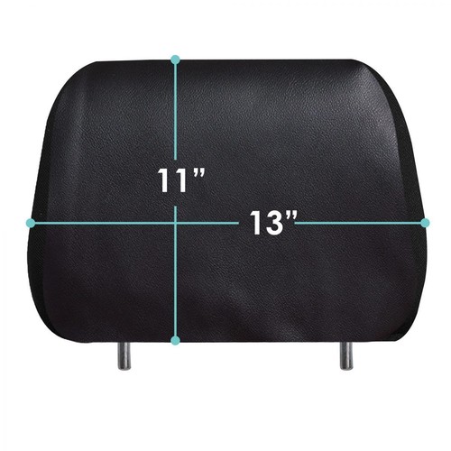 FH Group Universal Fit Faux Leather Car Headrest Cover for SU Van Truck ...