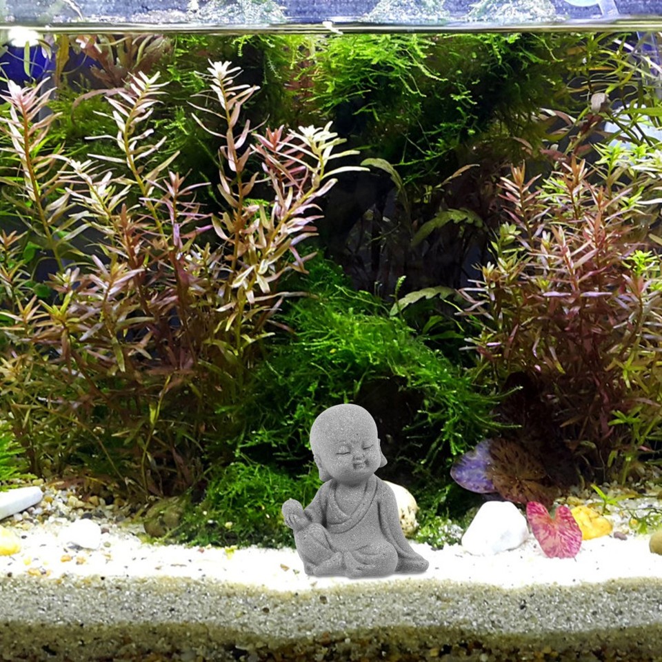 Household Fish Tank Sculpture Ornament Mini Chinese Blessing Figurine ...