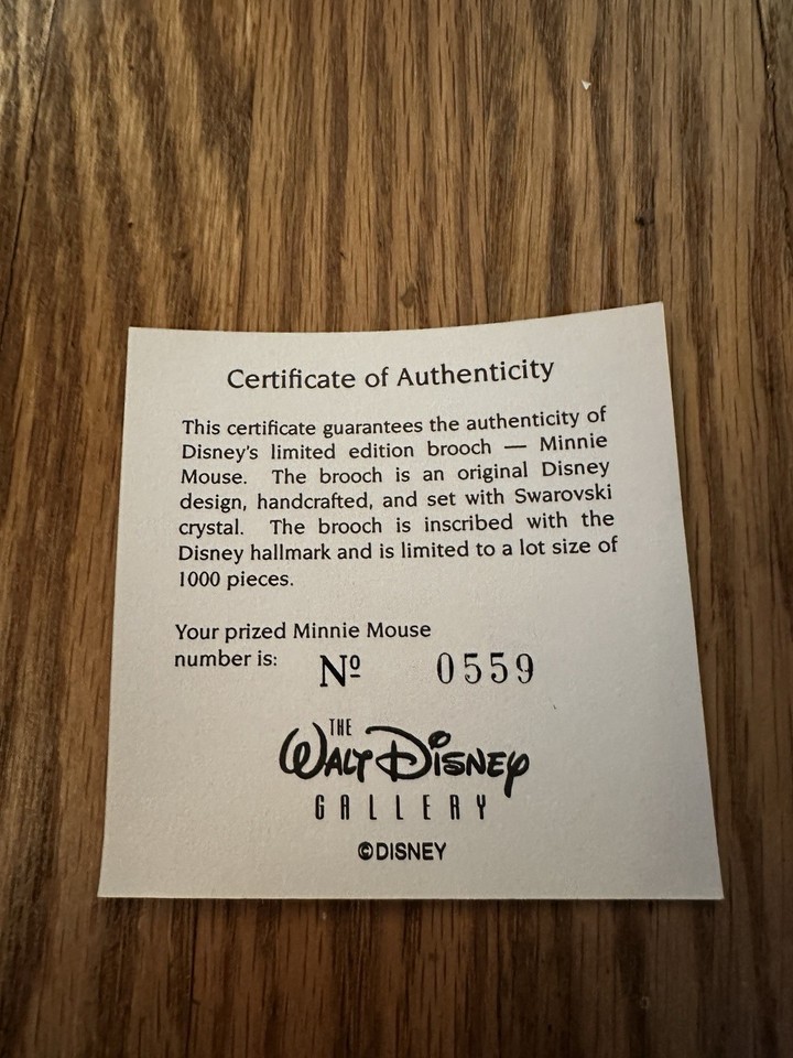 Rare Disney Minnie Mouse Swarovski Pin With Box | eBay