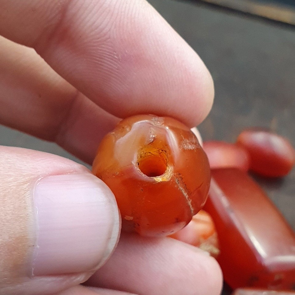 Lot 9 antique red agate himalayan tibetan african agate carnelian beads ...