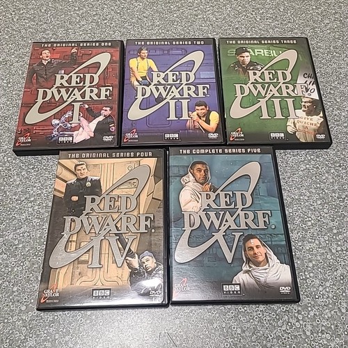RED DWARF SERIES Seasons 1,2,3,4,5, DVD LOT Collector's Cards And ...