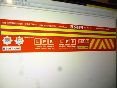 London England Fire Brigade K9 Van Decals 1:24 | eBay