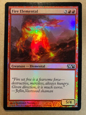 MTG 1x FOIL Fire Elemental Core Set 2013 M13 Pauper Magic the Gathering ...