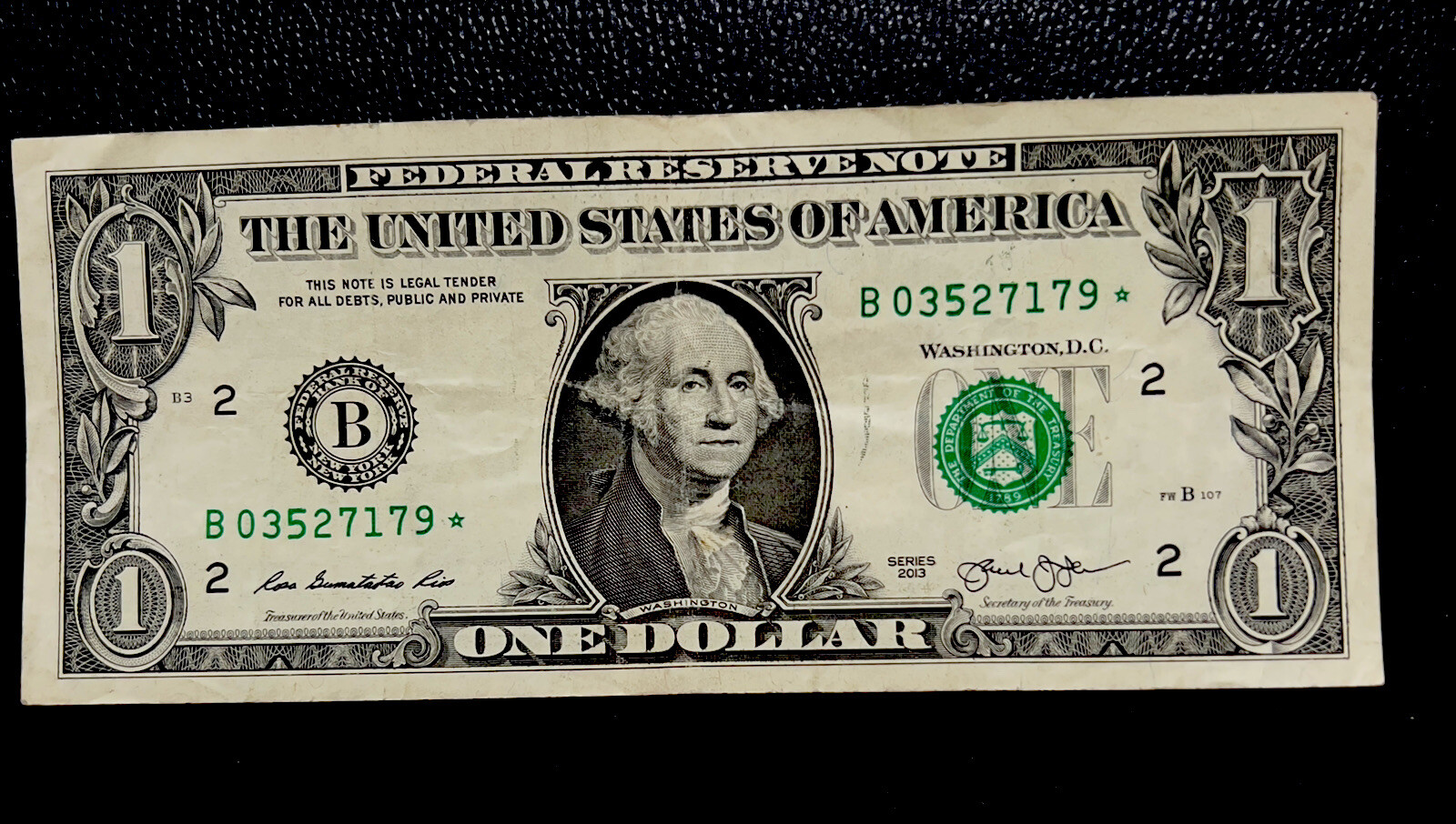 2013 B STAR NOTE Bill /New York Duplicate Serial Number Fancy Serial ...