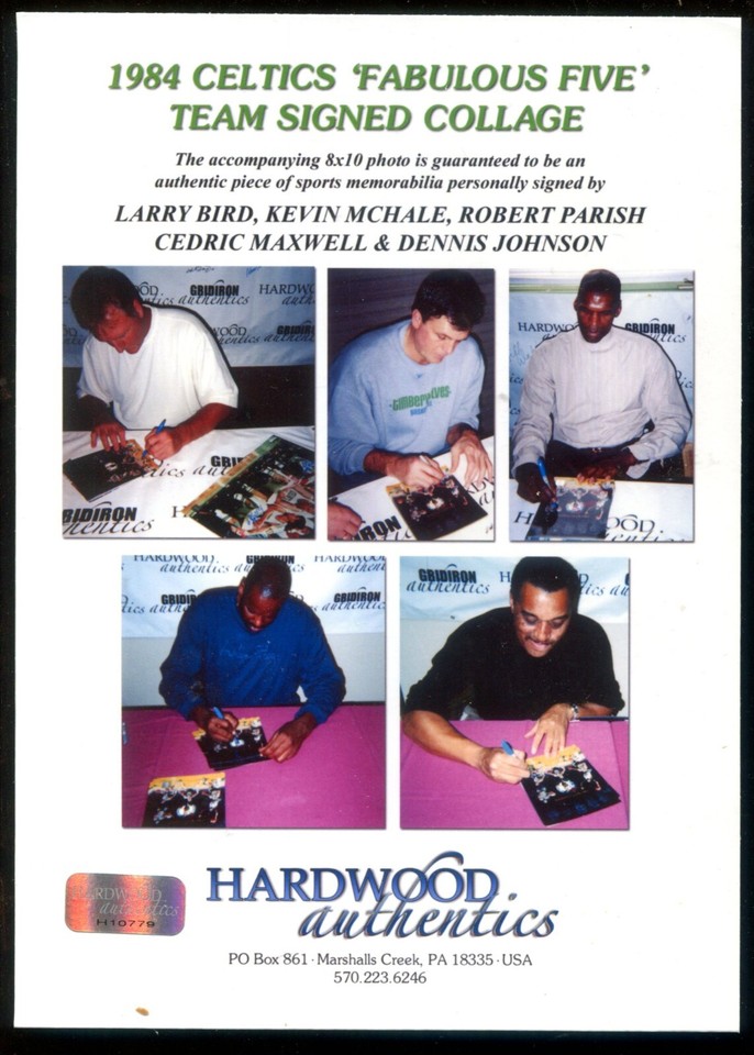 1984 Boston Celtics Signed 8x10 Photo 5 Auto Bird McHale Parrish ...