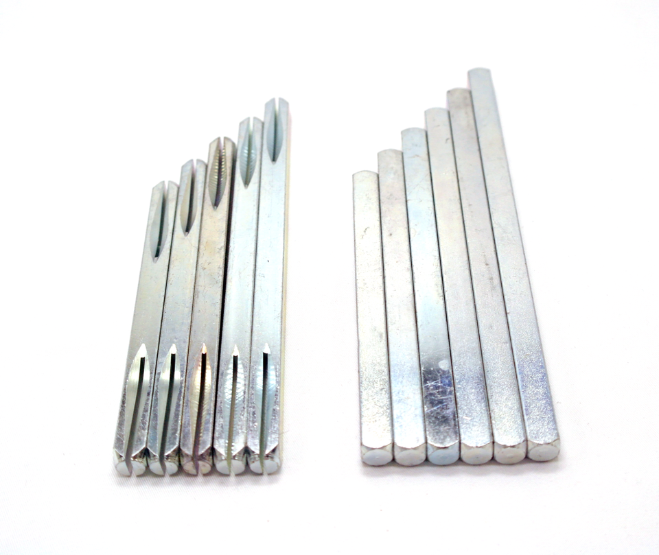 8mm Spindle Bar SPLIT or PLAIN 100 110 120 130 140 150mm L Steel Zinc ...