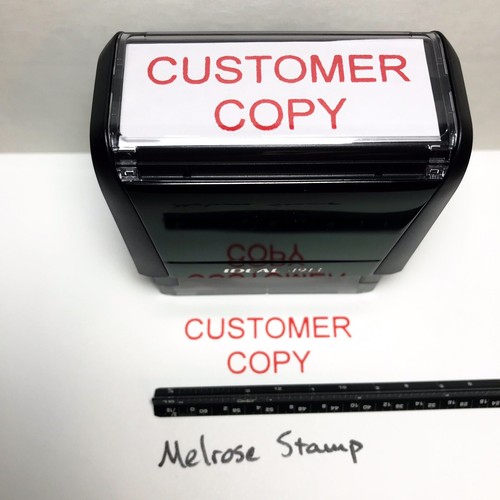 Customer Copy Rubber Stamp Red Ink Self Inking Ideal 4913 | eBay