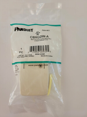 Panduit CBXQ2IW-A Mini-Com 2 port surface Mounting Box w/quick release ...
