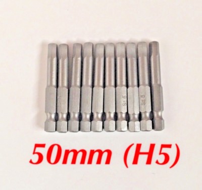 10pc 50mm Magnetic H5 Hex Head Screw Bit Impact Driver Drill Bugle ...