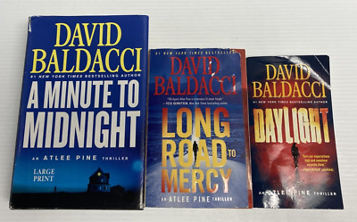 Lot of 3 Atlee Pine Series by David Baldacci 2 PB, 1 large-print HC | eBay