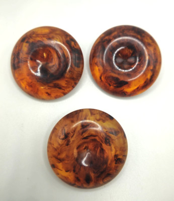 Vintage Large Faux Tortoise Shell Bakelite Dimpled Buttons | eBay