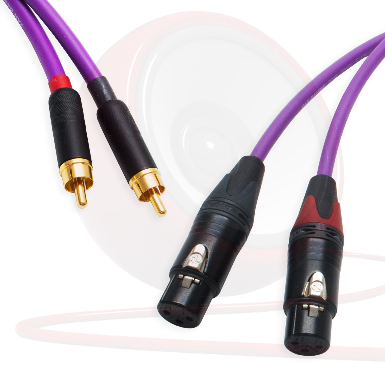 Pseudo Balanced RCA Phono to Female XLR Lead (PAIR). Van Damme ...