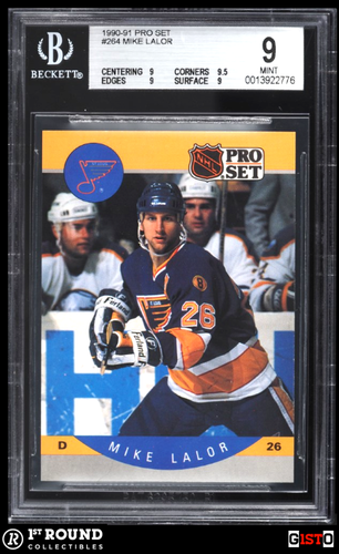 POP 1: Mike Lalor RC BGS 9: 1990-91 Pro Set Rookie Card Gisto #264 | eBay
